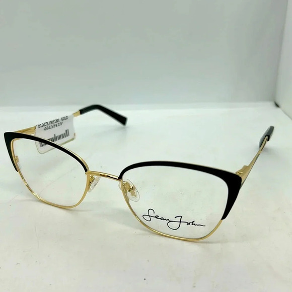 Sean John | Accessories | Sean John Sjl65 Eyeglasses Frames Rxable Shiny Blackgold Nwt | Poshmark